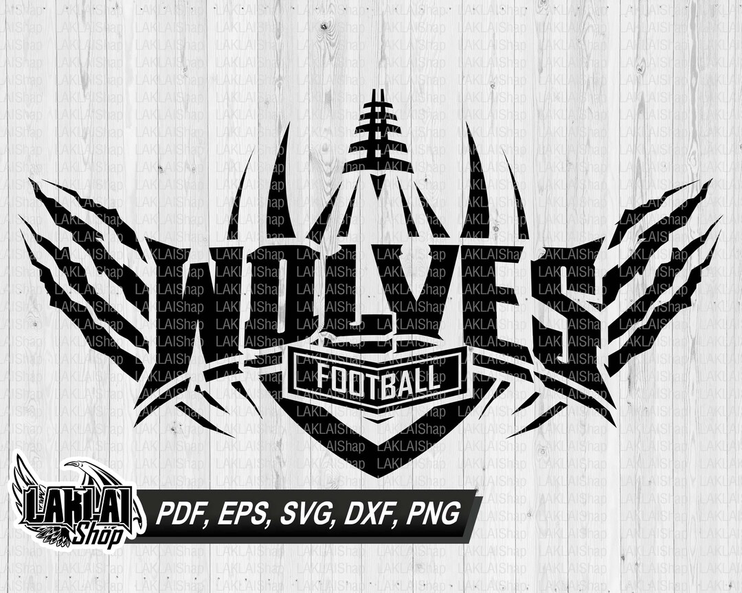 Wolves Football Team Svg, Football Svg, Wolves Svg, Wolf Football Svg ...