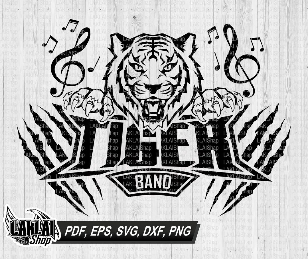 Tiger Band Svg, Tigers Svg, Tiger Svg, Tigers School Spirit Svg, Tigers ...