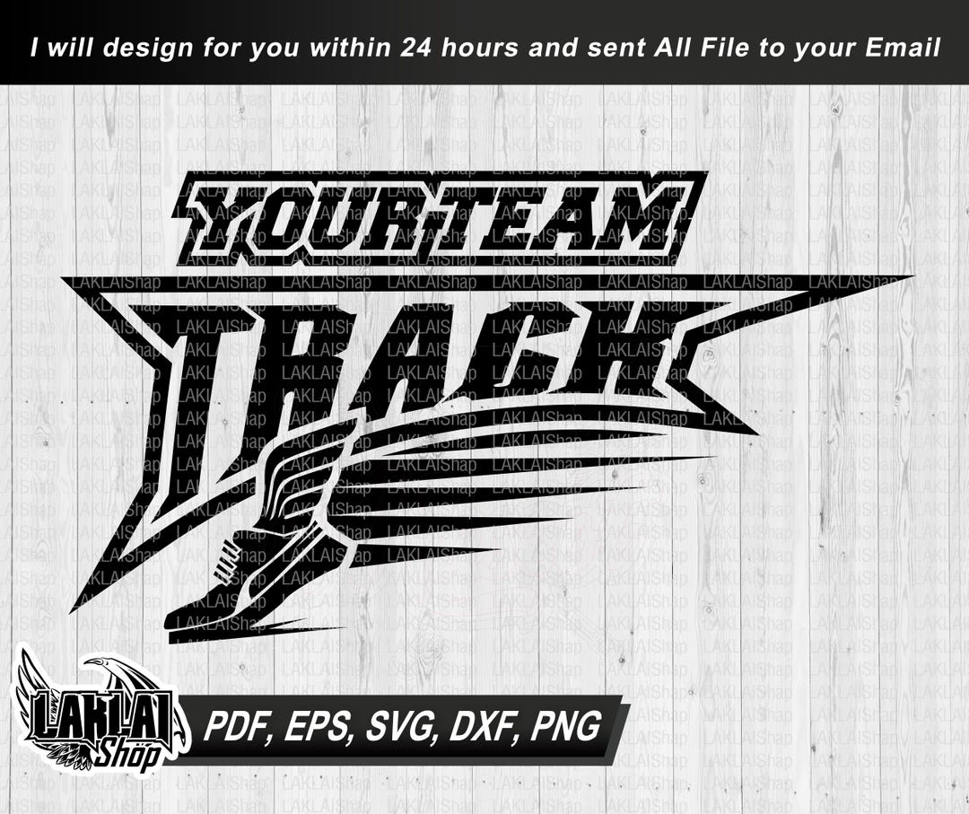 Mascot Track Team SVG Template, School Design (digital File) - Etsy
