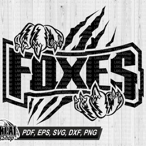 Foxes Mascot SVG, Team Shirt Design (digital Download) - Etsy
