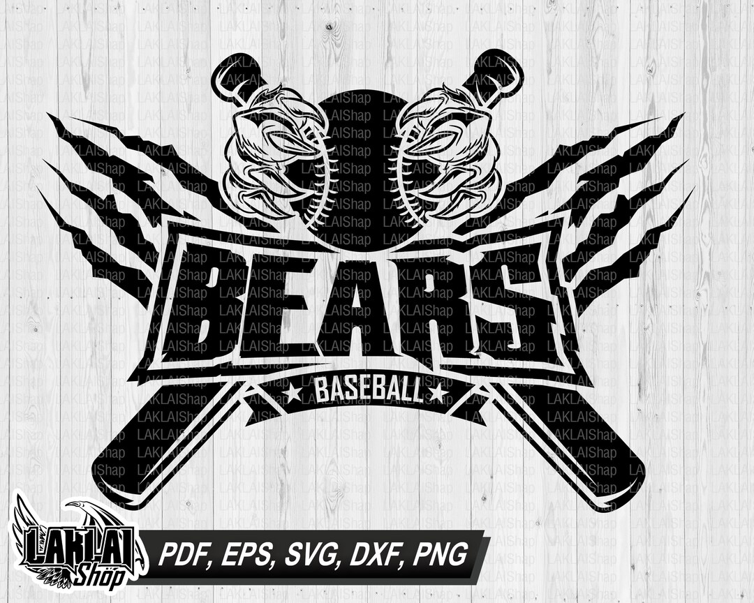 Bears Baseball SVG, School Spirit Mascot (digital File) - Etsy