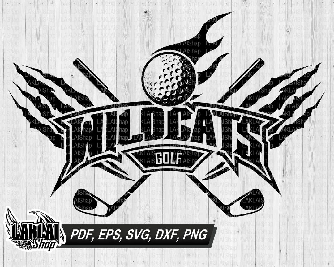 Wildcats Golf Clipart, School Spirit (svg, Png, Pdf, Eps, Dxf) (digital ...