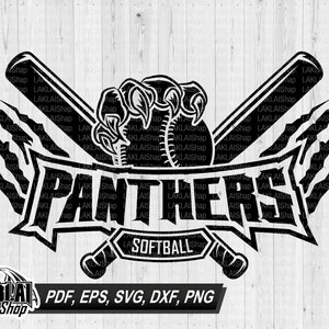Panthers Softball Svg, Softball Team Svg, Panthers Softball Png ...