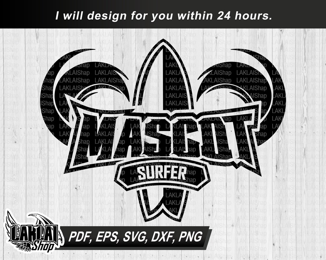 Mascot Surf SVG, Personalized Surfer Design (digital File) - Etsy