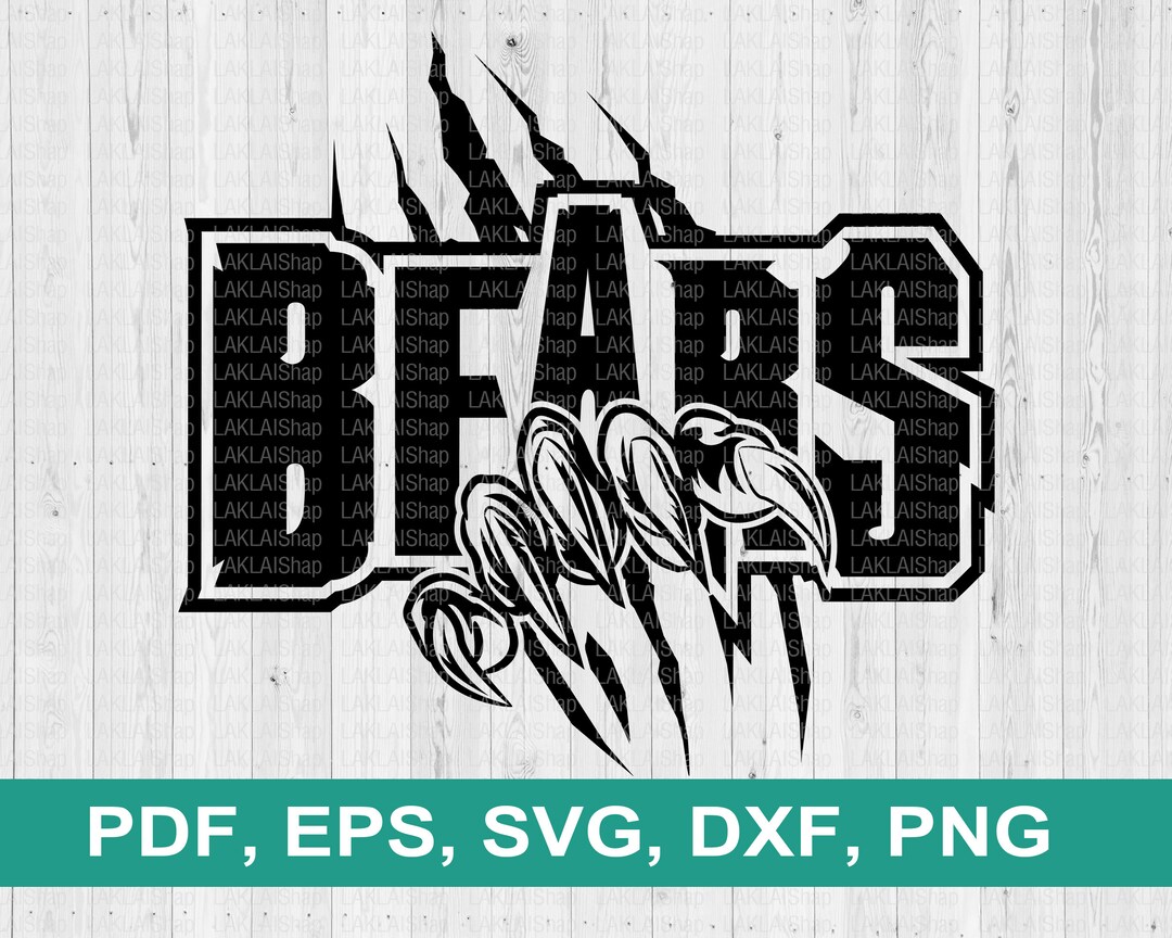 Bears Team Svg Bear Claws Svg Bears Svg Bear Logo Bears - Etsy