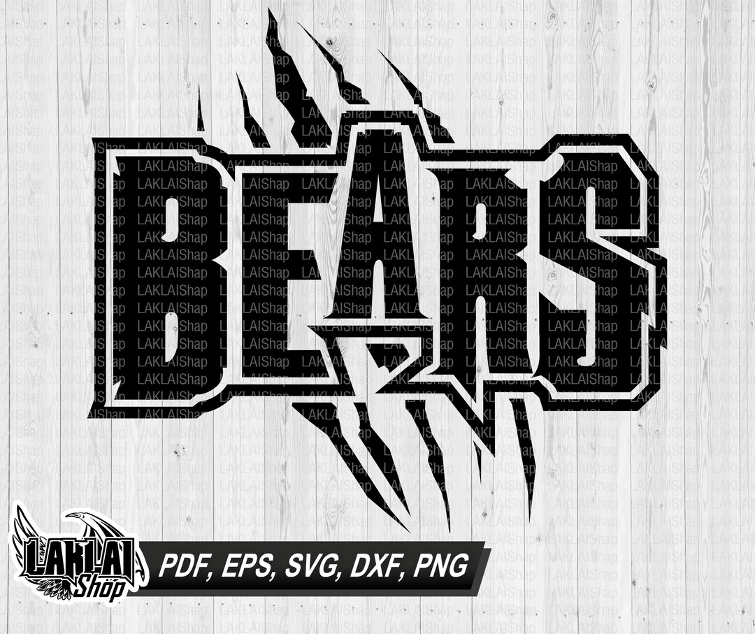 Bears Logo Svg, Bear Claws Svg, Bears Svg, Bear Logo, Bears Mascot Svg ...