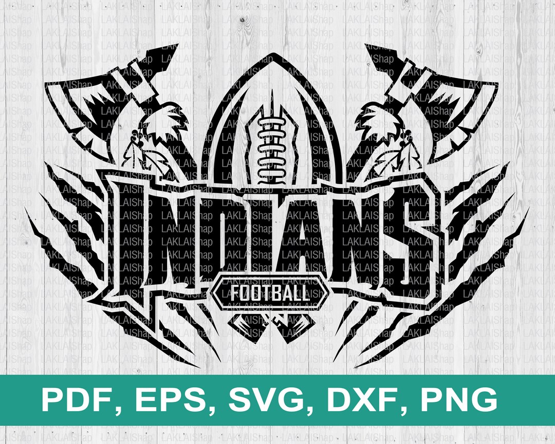 Indians Football Mascot SVG, Axe Design (digital File) - Etsy