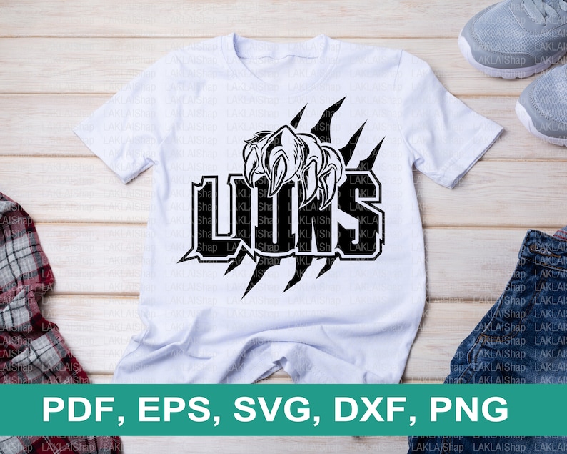 Lions Claws Team Svg, Mascot Svg, Lion Svg, Lion Football Svg, Lions ...