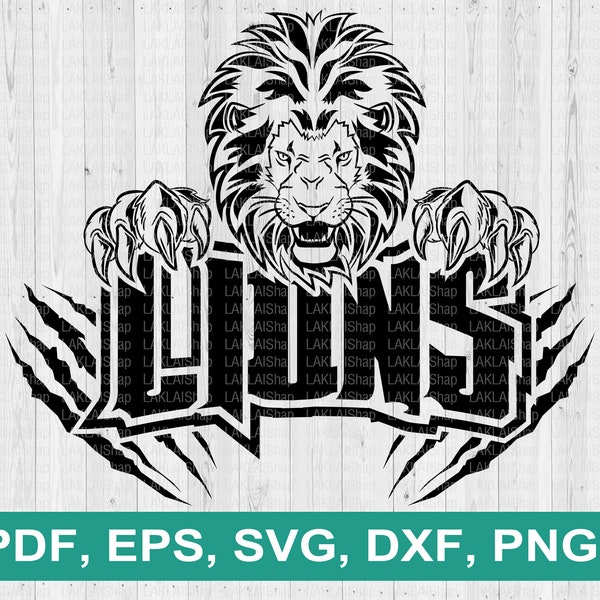 Lion Mascot Svg - Etsy