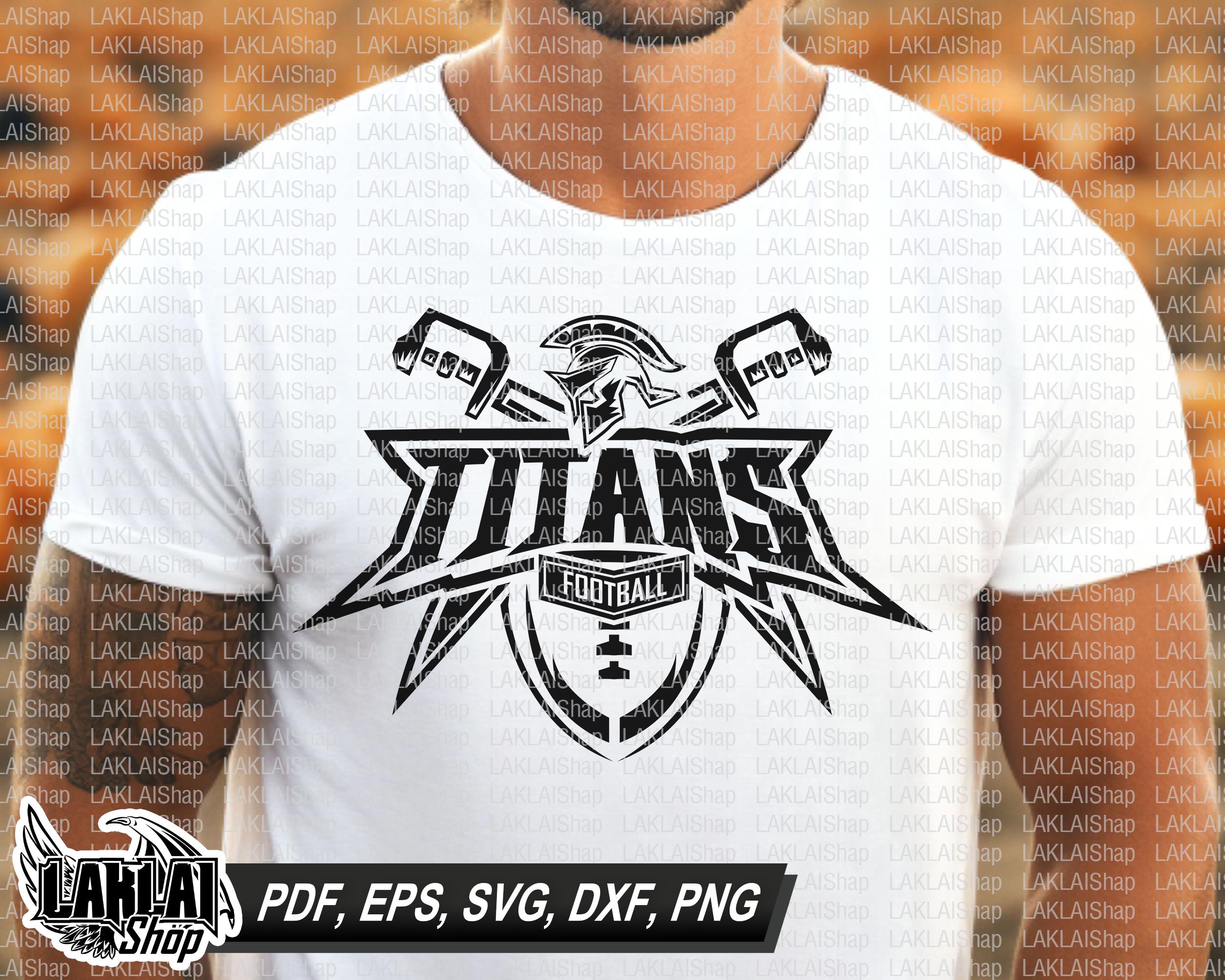 Titans Football Mascot SVG, School Spirit Logo (digital File) - Etsy
