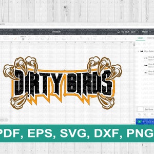 Dirty Birds Claws Svg, Dirty Birds Svg, Claws Svg, Dirty Birds Mascot ...