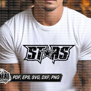 Stars Svg, Stars Png, Stars Mascot Svg, Stars Logo Svg, School Spirit ...