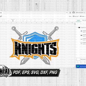 Knights Mascot SVG, School Pride Cricut Silhouette Files (digital File ...