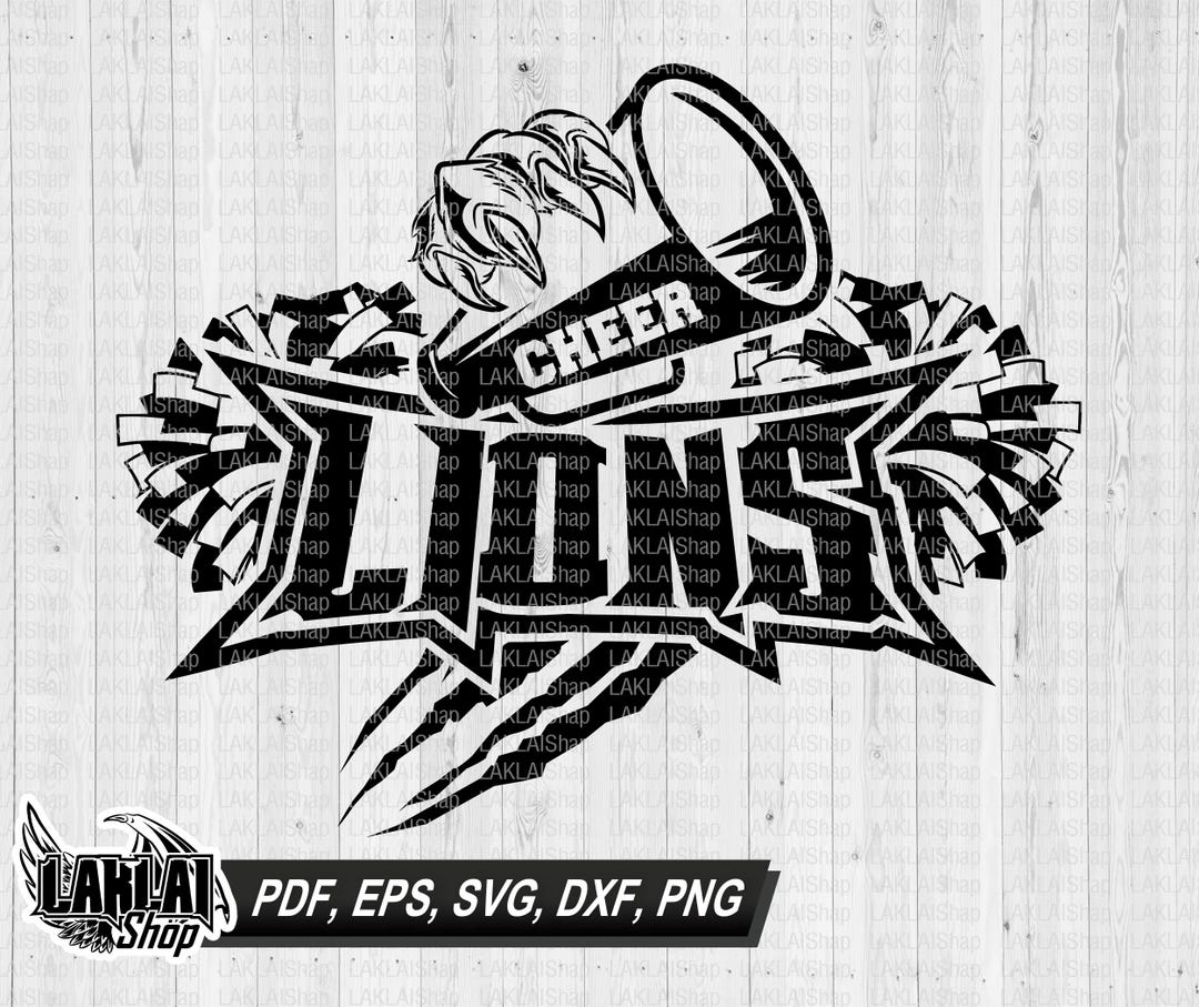 Lions Cheerleading Svg, Lions Cheer Svg, Lions Svg, School Spirit ...