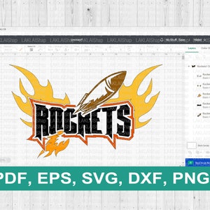 Rockets Flame Team Svg, Rockets Team Svg, Rockets Svg, Rockets Mascot ...