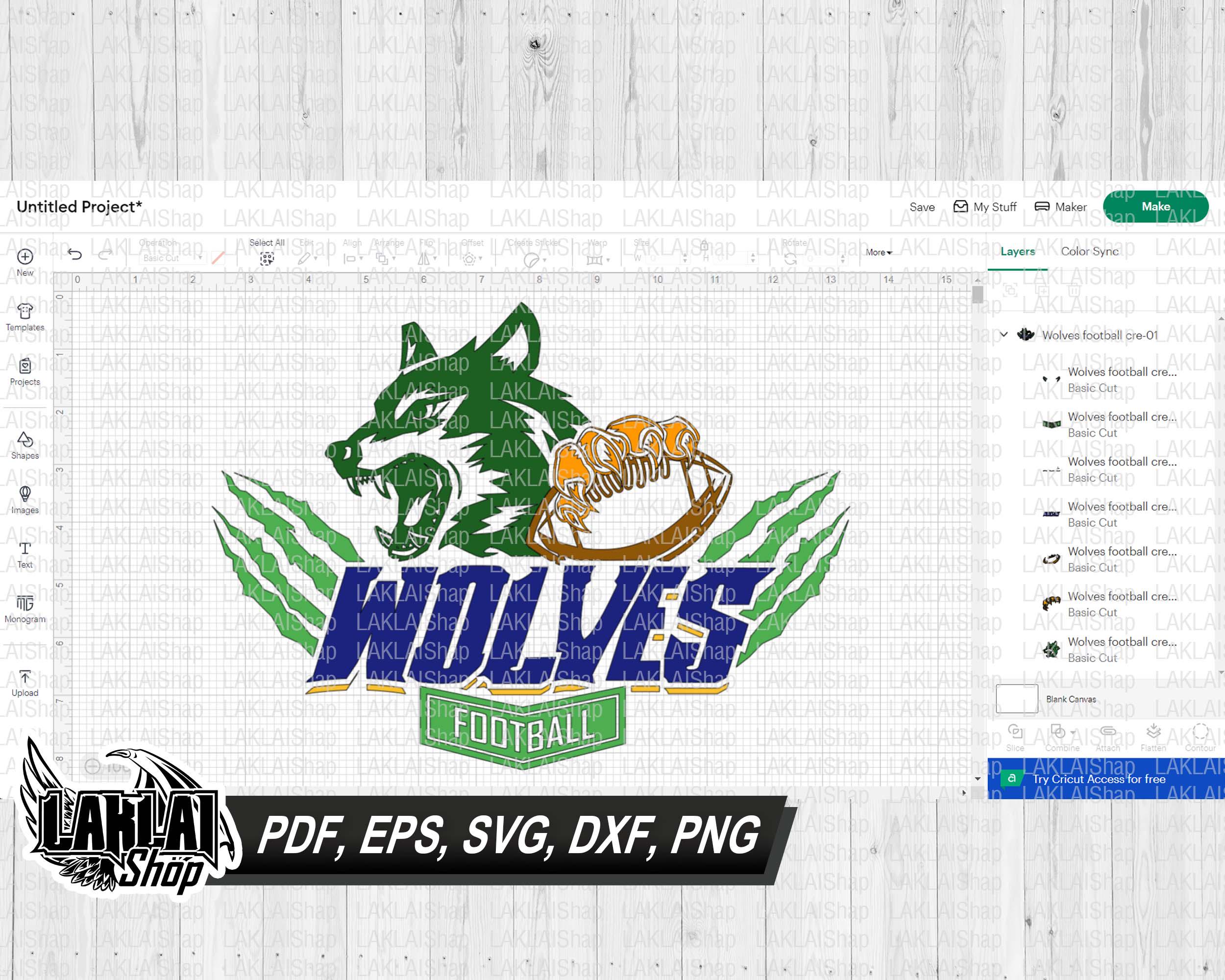 Wolves Football Svg, Football Svg, Wolves Svg, Wolf Football Svg ...
