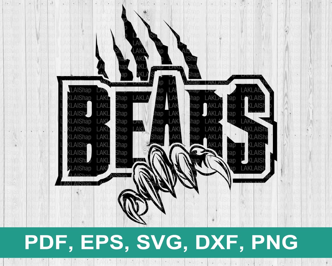 Bears Team Svg, Bear Claws Svg, Bears Svg, Bear Logo, Bears Mascot Svg ...