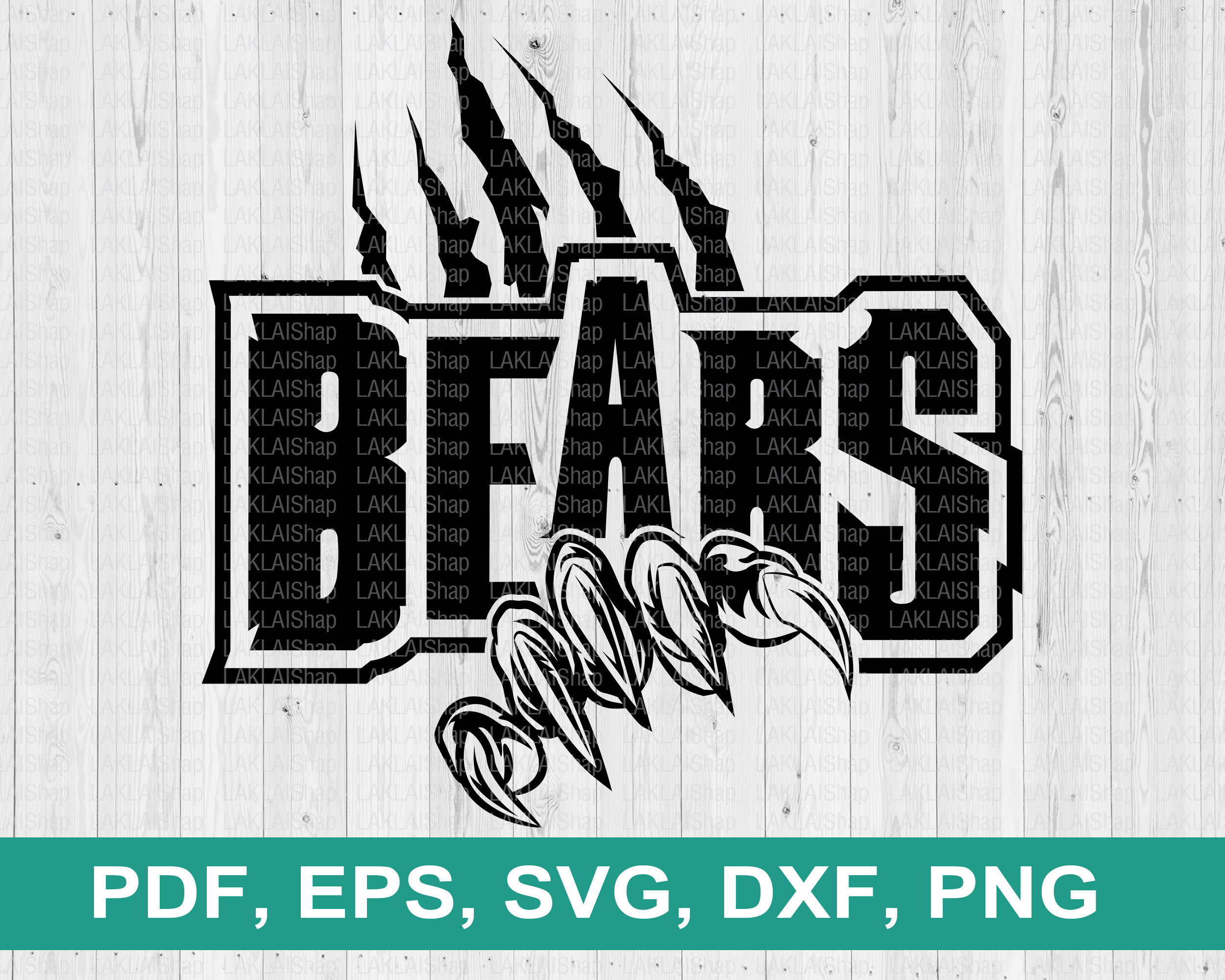 Bears Team Logo SVG, Claws Mascot Design (digital File) - Etsy