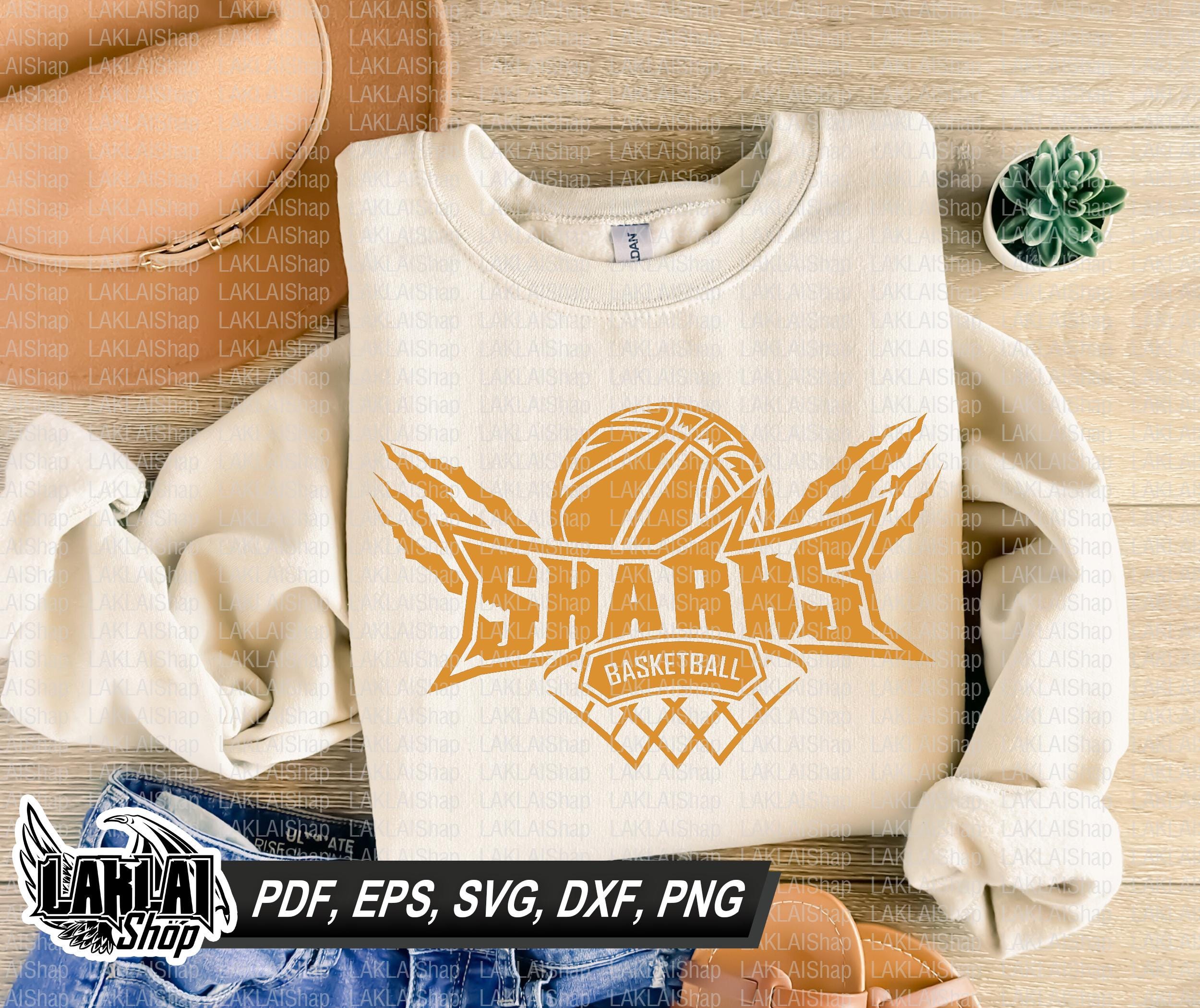 Sharks Basketball Svg, Basketball Svg, Shark Basketball Svg, Mascot Svg ...