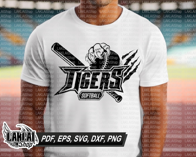Tigers Softball Svg, Softball Svg, Tigers Svg, Tigers Mascot Svg ...