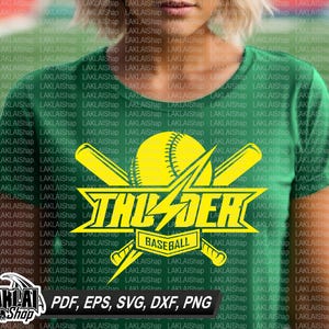 Thunder Baseball Svg, Baseball Svg Thunder Svg, Thunder Team Svg ...