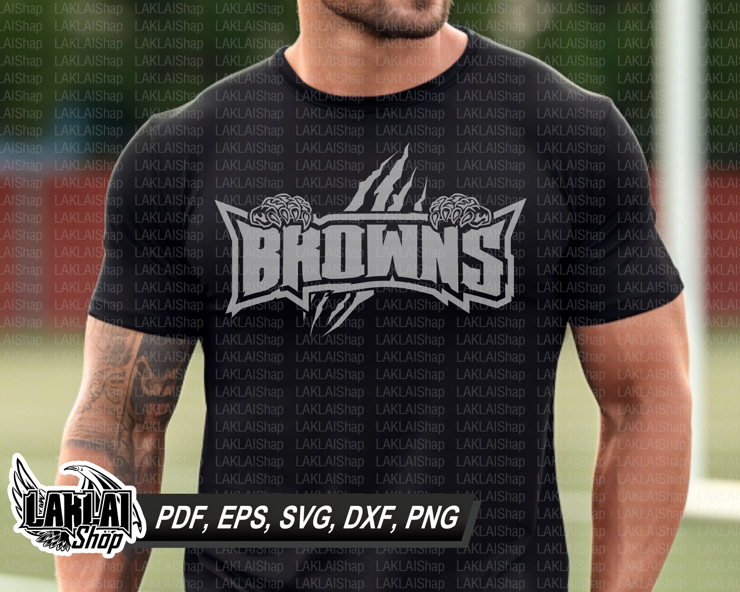 Browns Football Mascot Svg, Cleveland Team, Digital File (pdf, Eps, Svg ...