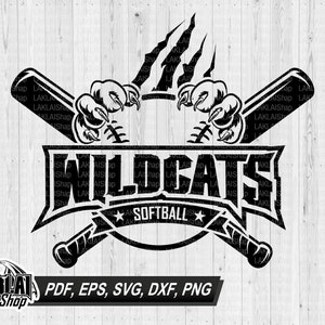 Wildcats Softball Svg, Softball Team Svg, Wildcats Svg, Sports Svg ...