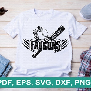 Falcons Claws Baseball Svg,falcons Baseball Svg, Falcons Team Svg ...