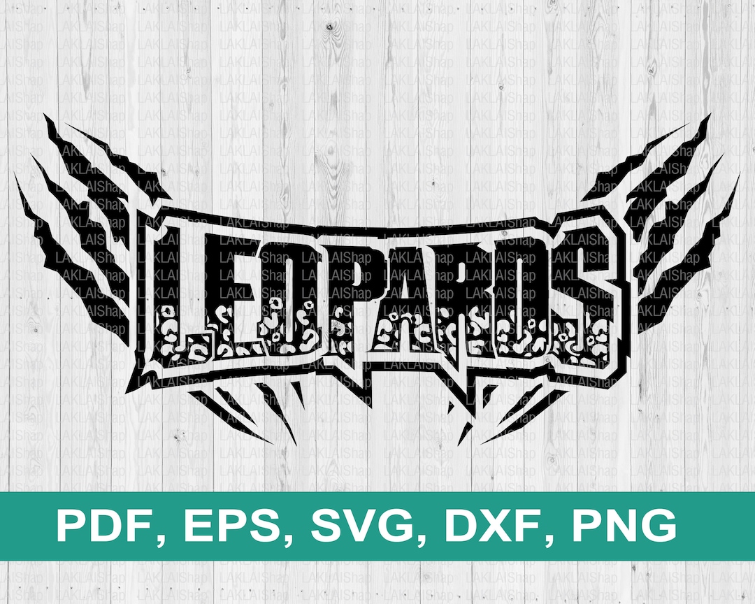 Leopards Claws Svg, Leopards Team Svg, Leopard Mascot Svg, Leopards ...