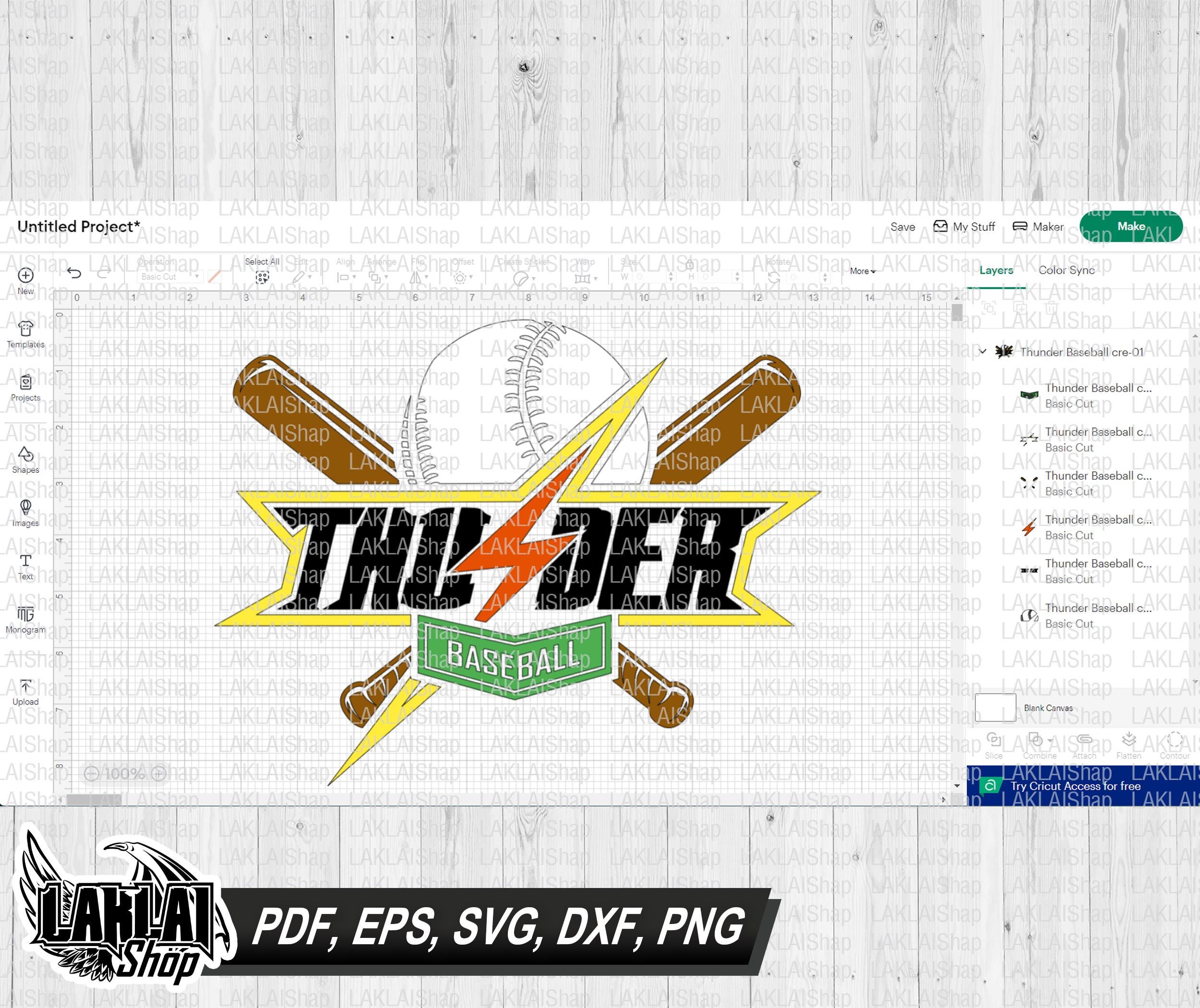 Thunder Baseball Svg, Baseball Svg Thunder Svg, Thunder Team Svg ...
