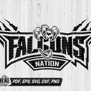 Falcon Nation Svg, Falcons Mascot Svg, Falcons Team Svg, School Spirit ...