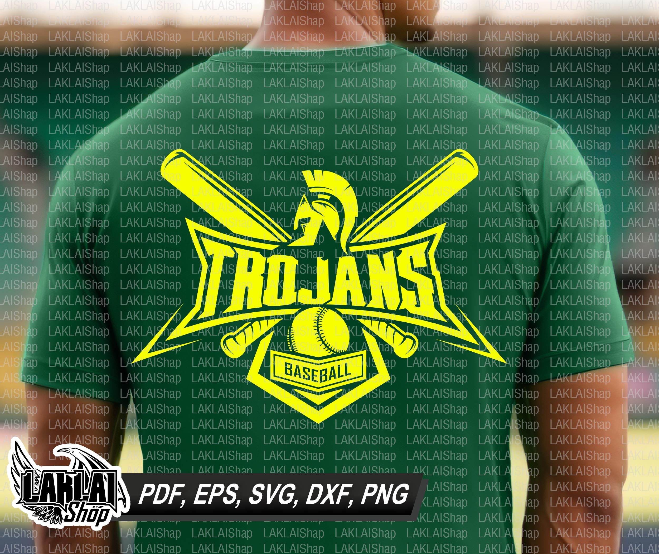 Trojans Baseball Mascot SVG, Spirit Design (digital File) - Etsy