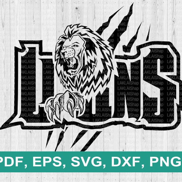 Lion Mascot Svg - Etsy