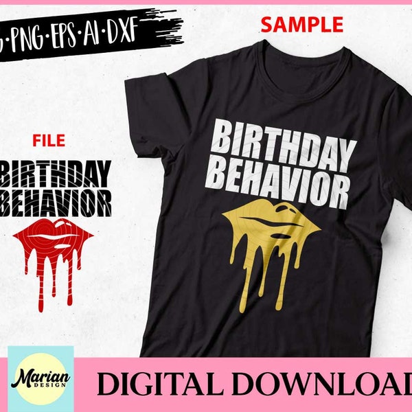 Birthday Behavior Svg - Etsy