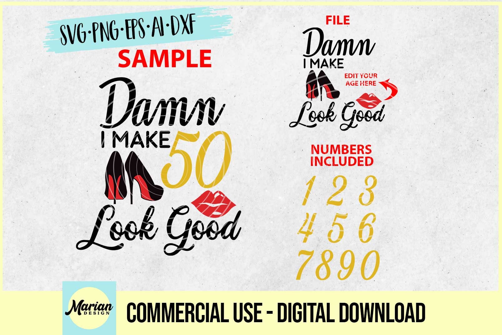 Damn I Make 50 Look Good Svg 50th Birthday Svg 50th Birthday - Etsy