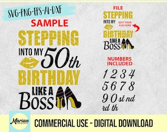 Stepping Into My Birthday Svg - Etsy
