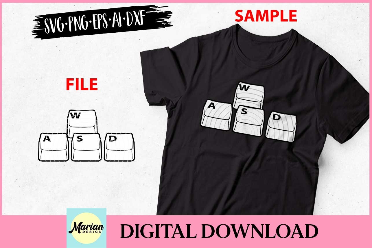 WASD SVG Wasd Key Svg Wasd Cut File Wasd Svg File Video - Etsy
