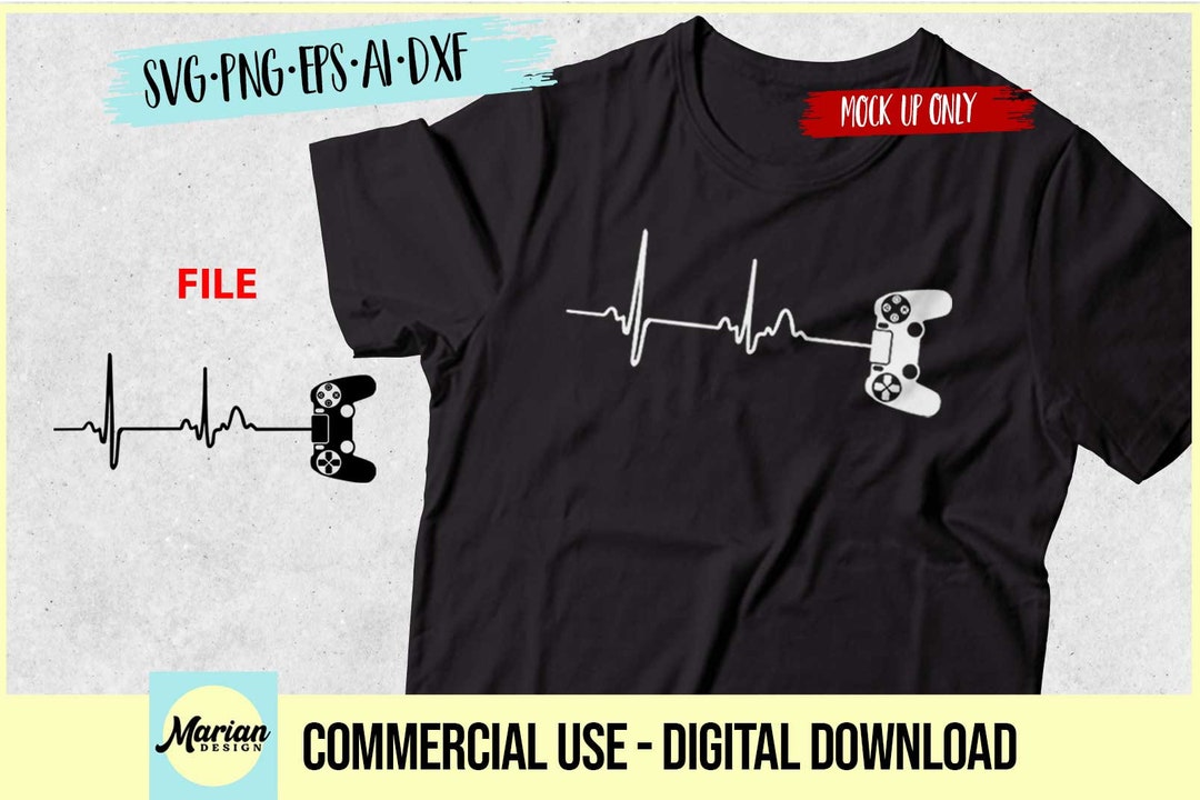 Gamer Heartbeat SVG: Console PNG, Cricut Cut File (digital Download) - Etsy