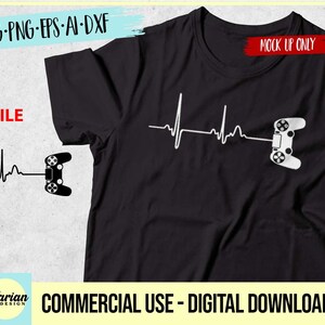 Gamer Heartbeat SVG: Console PNG, Cricut Cut File (digital Download) - Etsy