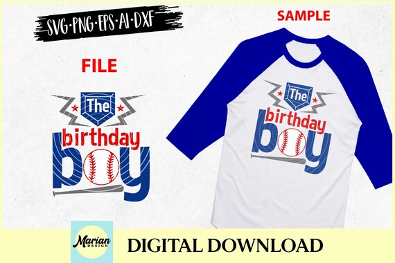 Birthday Boy Baseball Svg Baseball Svg Birthday Svg | Etsy