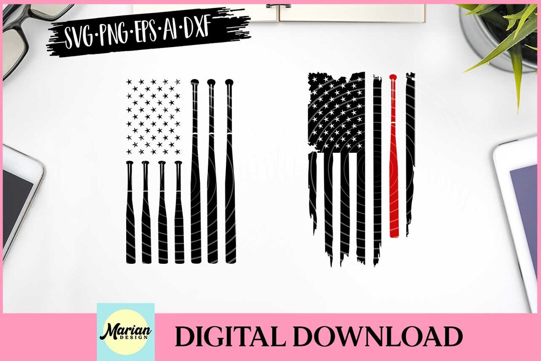 Distressed Baseball Flag SVG Clipart (digital Download) - Etsy