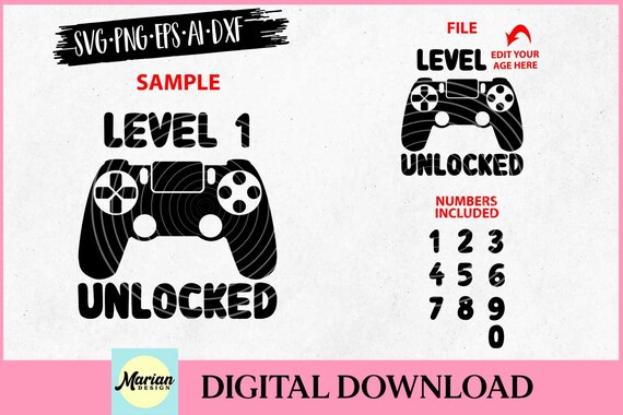 Scrapbooking Embellishments Level Unlocked SVG Bundle Paper, Party ...