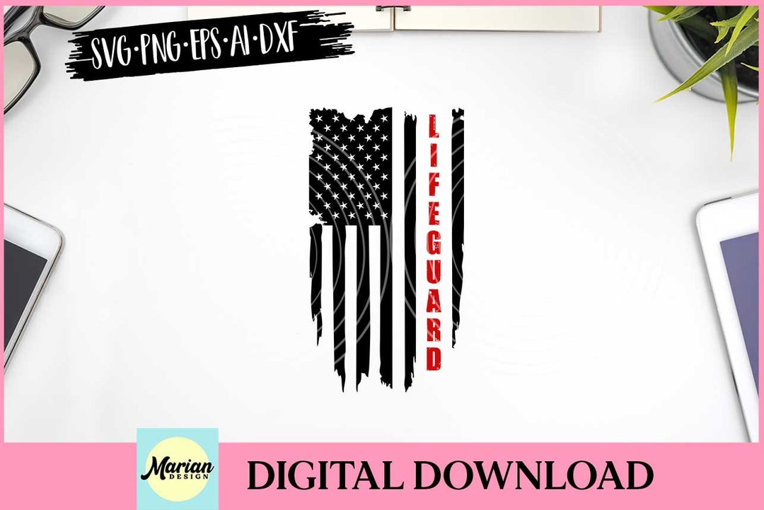 Lifeguard Flag Svg, Lifeguard Svg, Lifeguard Distressed Flag Svg ...