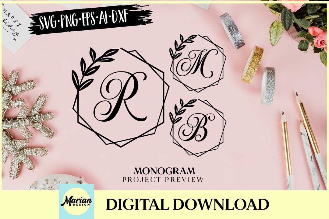 Monogram SVG, Elegant Monogram, Swirly Monogram, Fancy Monogram ...