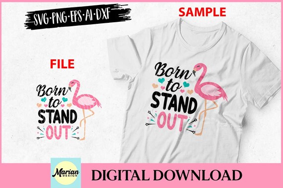 Born to Stand Out Svg Flamingo Svg Why Fit in Svg Flamingo | Etsy