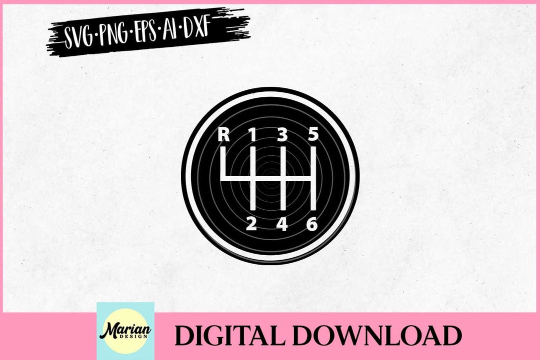 Shift Knob SVG, Six Gear Shift Knob SVG, Car Shift Gear, Six Gear Shift ...