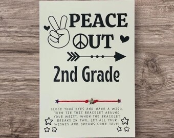 Peace Out 2nd Grade, End of School Gift, 2nd Grade Graduation Gift, 2nd ...