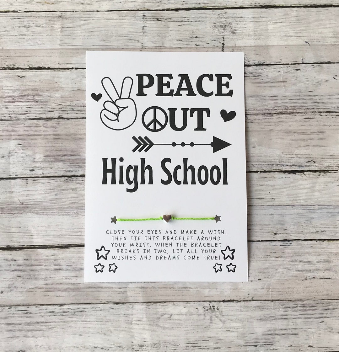 PEACE OUT High School End of School Year Wish Bracelet - Etsy