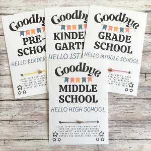 Goodbye ... HELLO ... (fill-in Grades) END of SCHOOL Year Wish ...