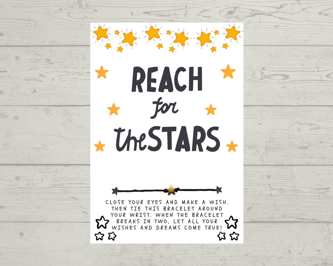 REACH for the STARS Wish Bracelet, Inspiration, Back to School, End of ...